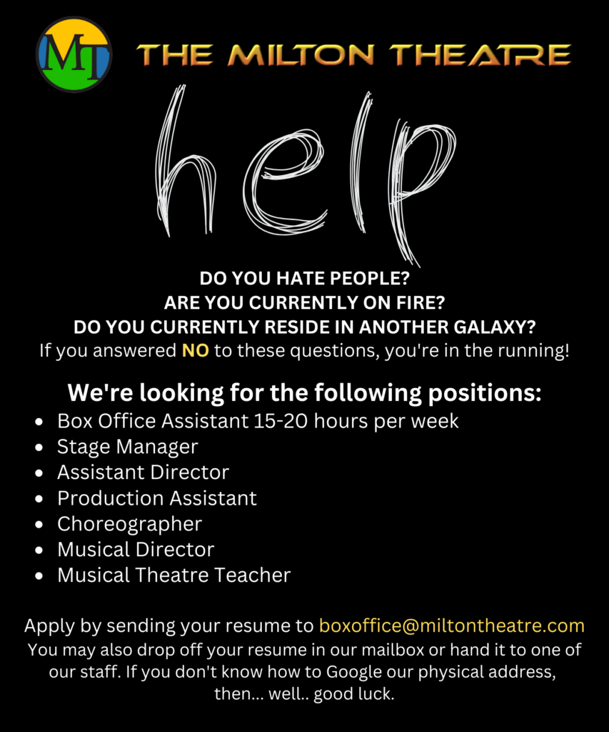 Careers | The Milton Theatre